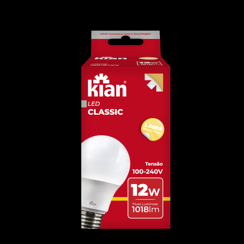 Lâmpada Led Bulbo Classic 12w 6500k Kian - Wig Construção